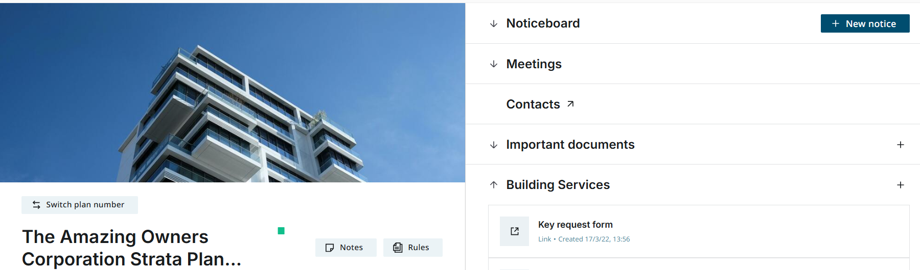 Add Quick Access Links and Documents to Building Services – Portal Support